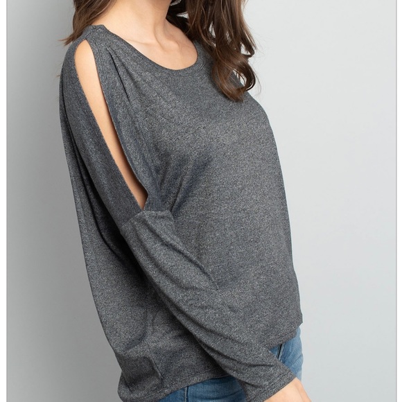 Tops | Slit Arm Detailed Top | Poshmark